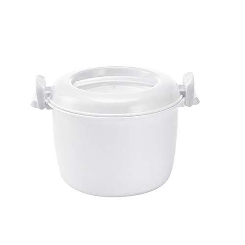 Geynutaly Microwave Rice Cooker Multifunction Small Lunch Container Microwave Cooker Cookware for Microwave Oven 17.5x21x14cm