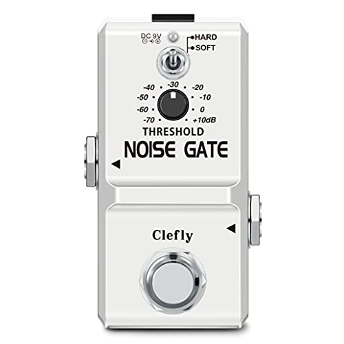 Clefly Mini Guitar Noise Gate Pedal Noise Killer Pedals Nano Noise Suppression Effects For Electric Guitar Hard Soft 2 Modes