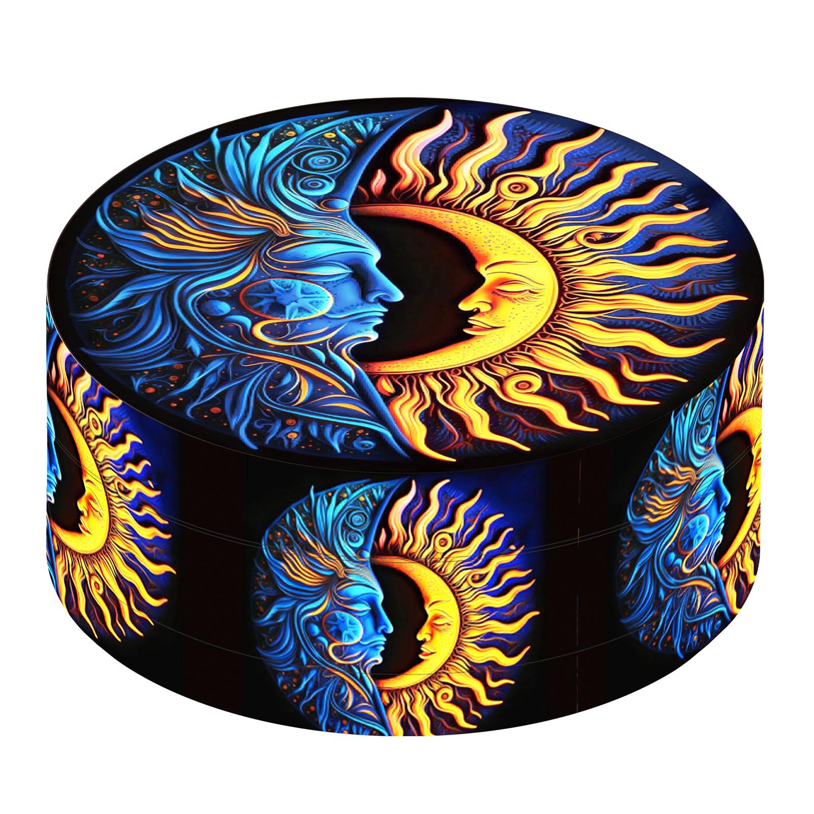 FIREEYE Grinder Spice Grinder Blue Sun and Yellow Moon 3 Inch