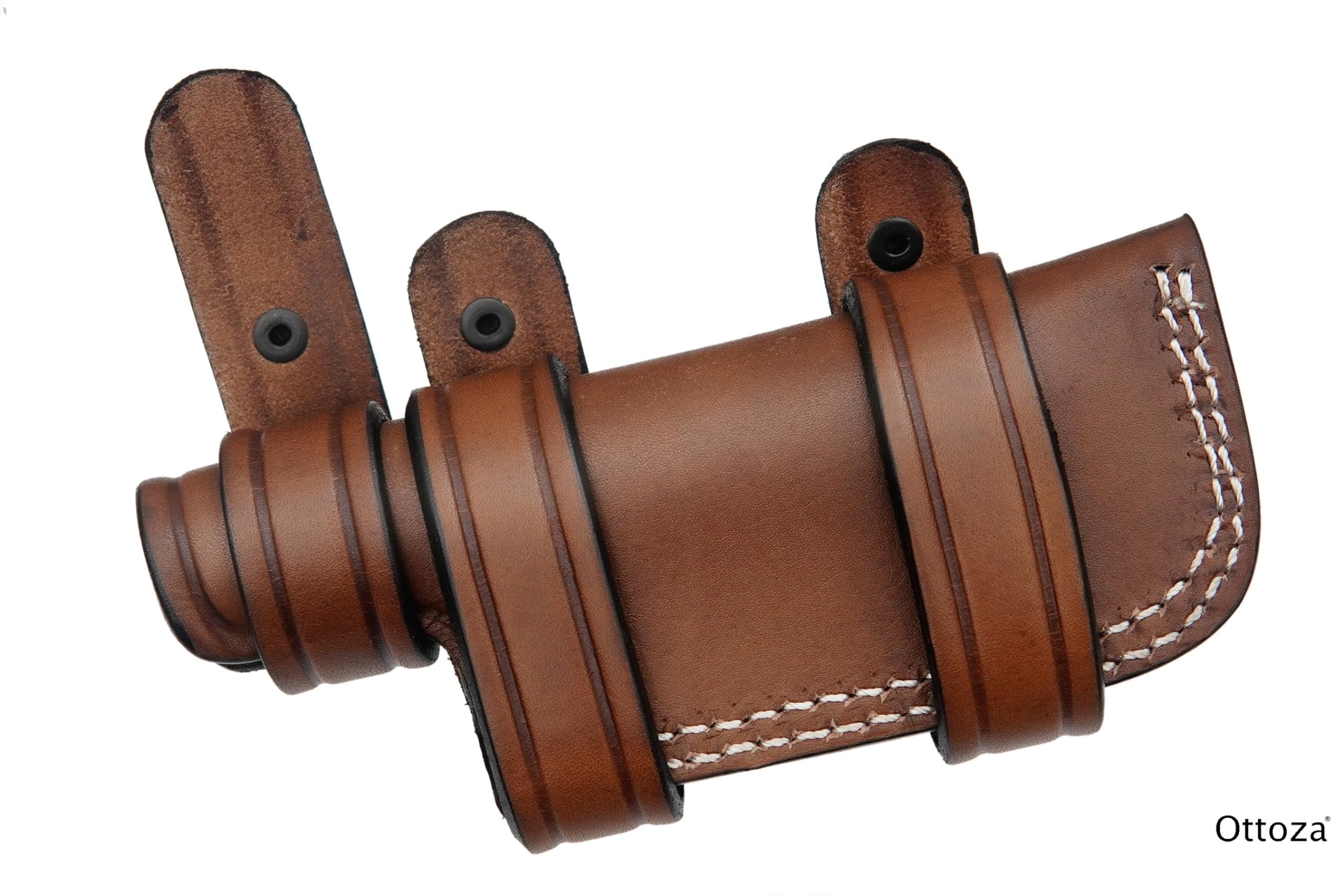 Ottoza Leather Knife Sheaths for Fixed Blade Knives, Small Knife Sheath RIGHT HAND Leather Knife Sheath for Belt, Leather Knife Holster Belt Knife Holder, Horizontal Knife Sheath for Belt No:126