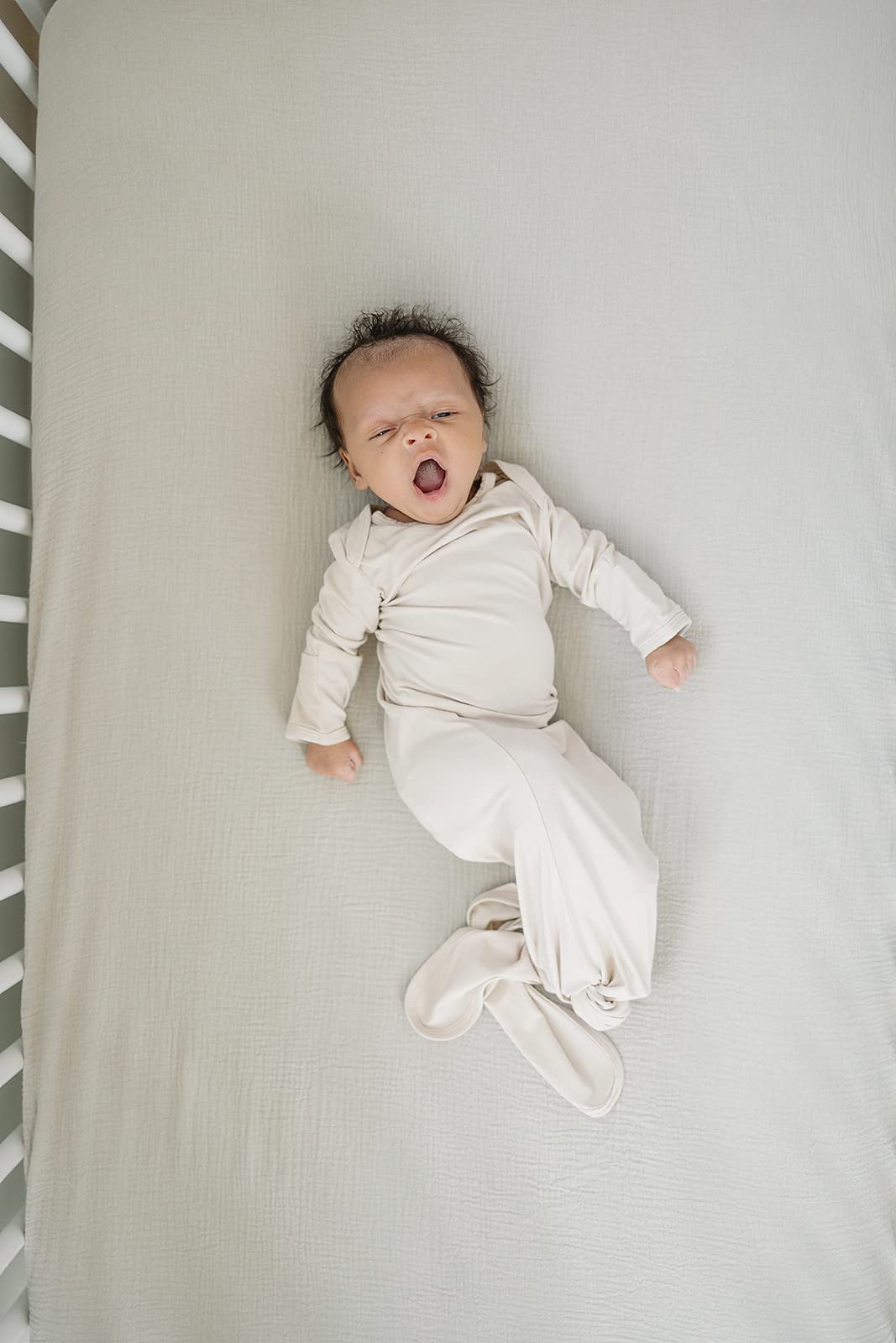 Marlowe & Co Cotton Muslin Crib Sheet, Fitted Crib Sheet for Baby Boy and Girl (Soft Gray)