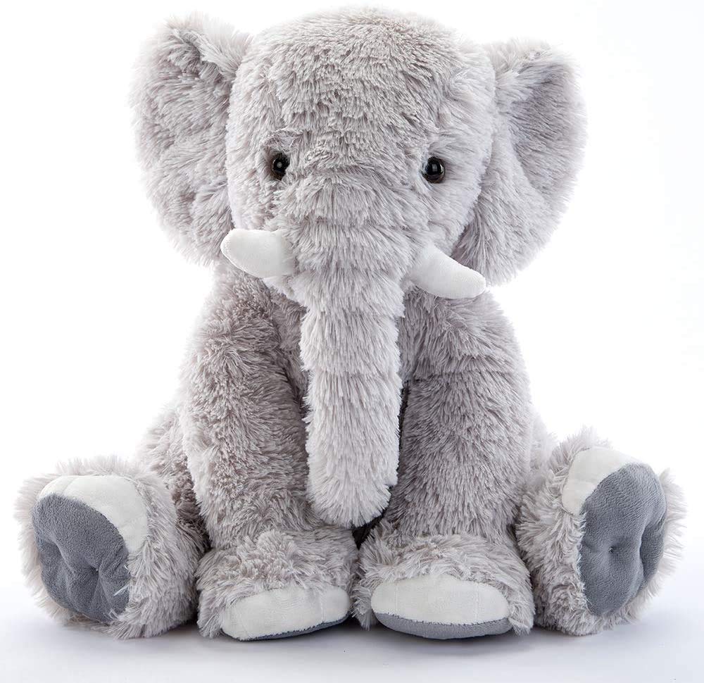 Toys Studio 19.6 Inch Stuffed Elephant Animal Soft Giant Elephant Plush Gift for Girls, Boys (Gray)