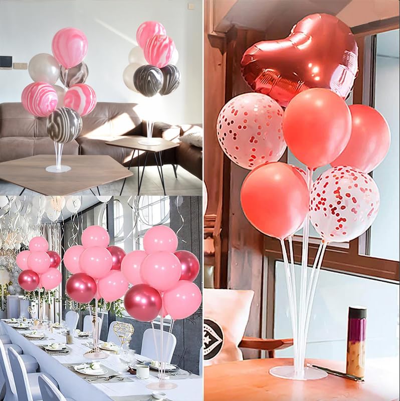 HPLYEL 10 Sets Balloon Stand Kit, Balloon Sticks Holder with Base Birthday Wedding Graduation Party Decortaions Table Centerpieces Balloon Arch kit
