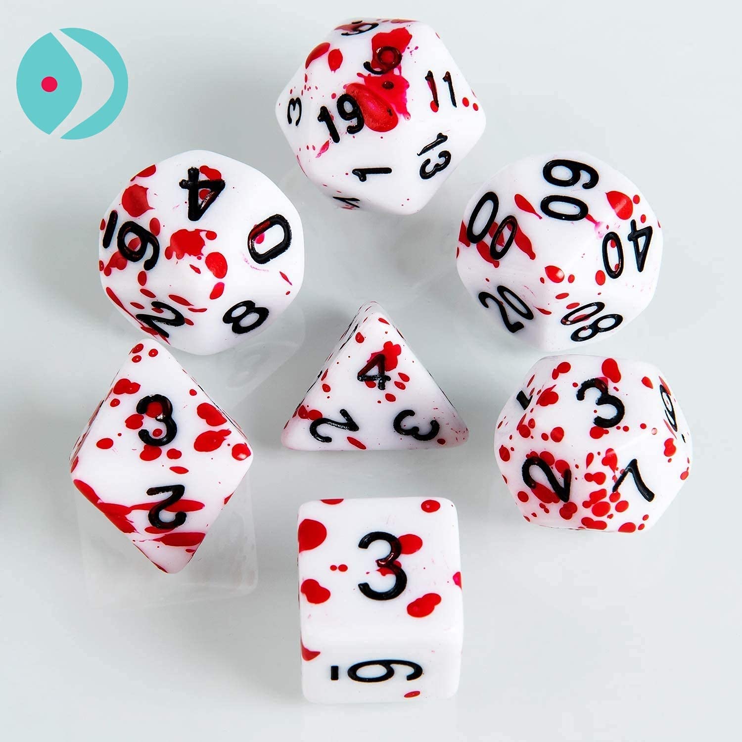 DND Retro Dice Set Polyhedral - IDTQ Dungeons and Dragons Imitation of Old Purple Red White Black Blue Yellow Green Dice Set RPG MTG Table Games 6sets D4 D6 D8 D10 D12 D20