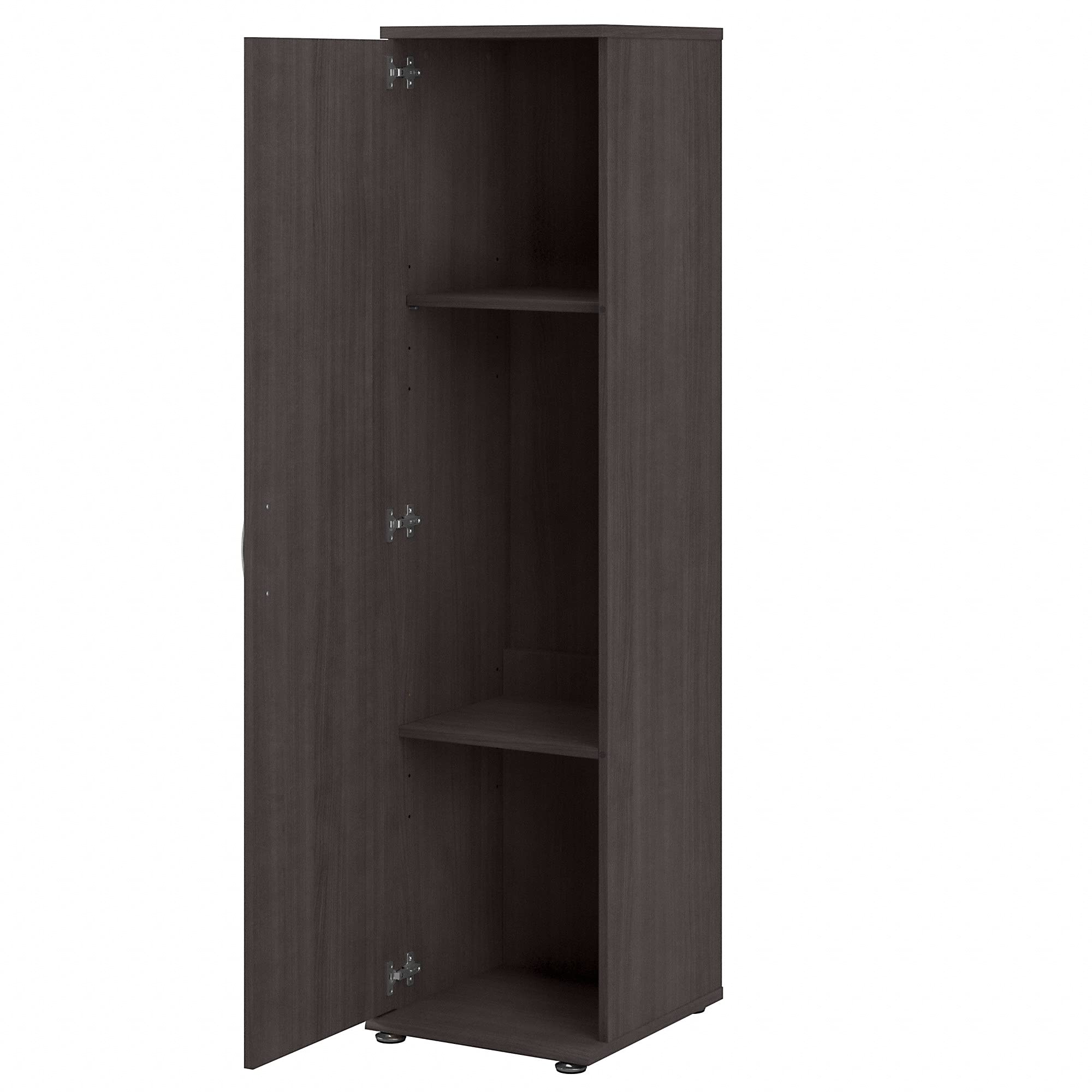 Bush Business Furniture Universal 8 Piece Modular Storage Set with Floor and Wall Cabinets, Storm Gray
