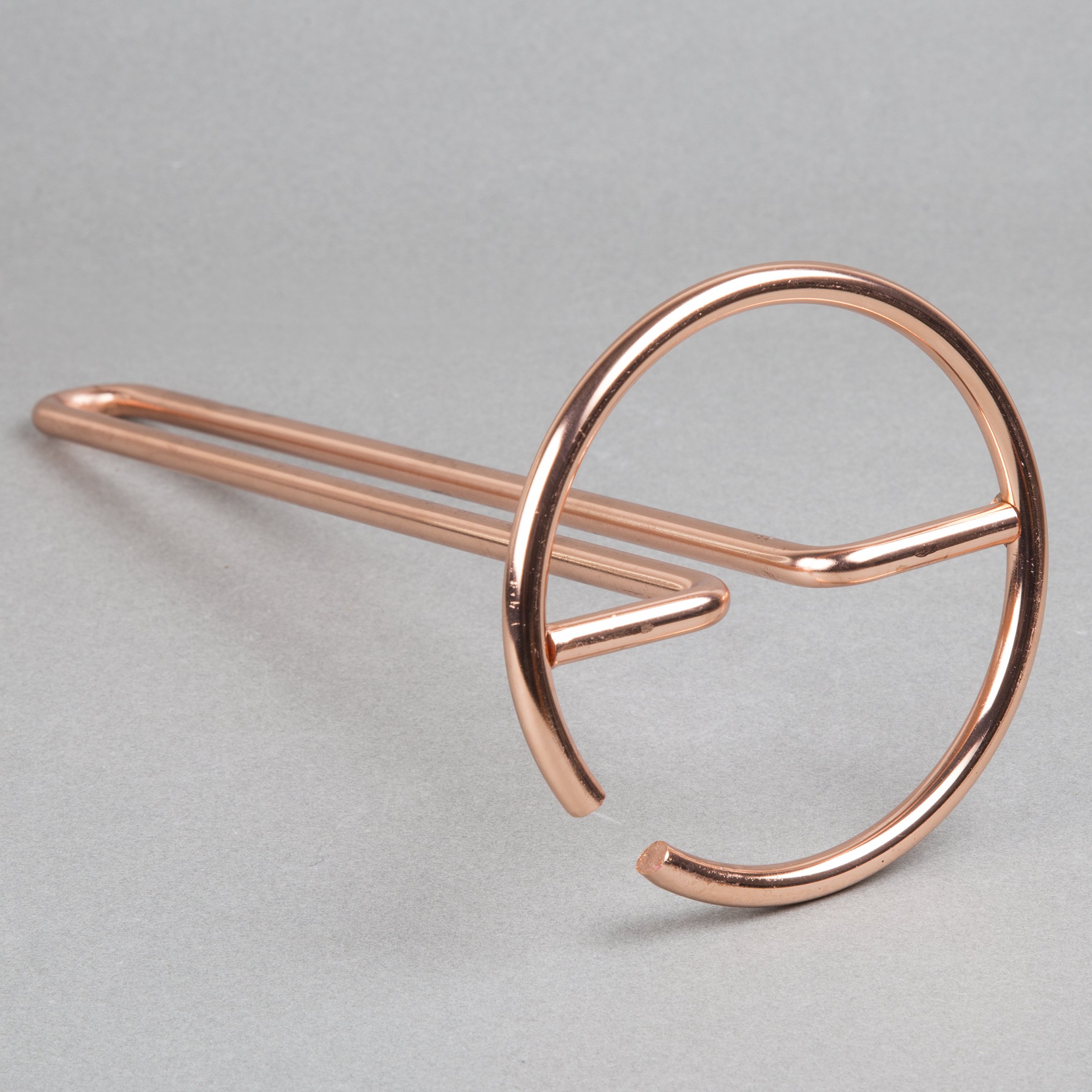 Creative Home Heavy Duty Metal Paper Towel Holder Kitchen Towel Stand for Kitchen Countertop Dining Table, 4.8" Diam. x 11.8" H, Copper Plated