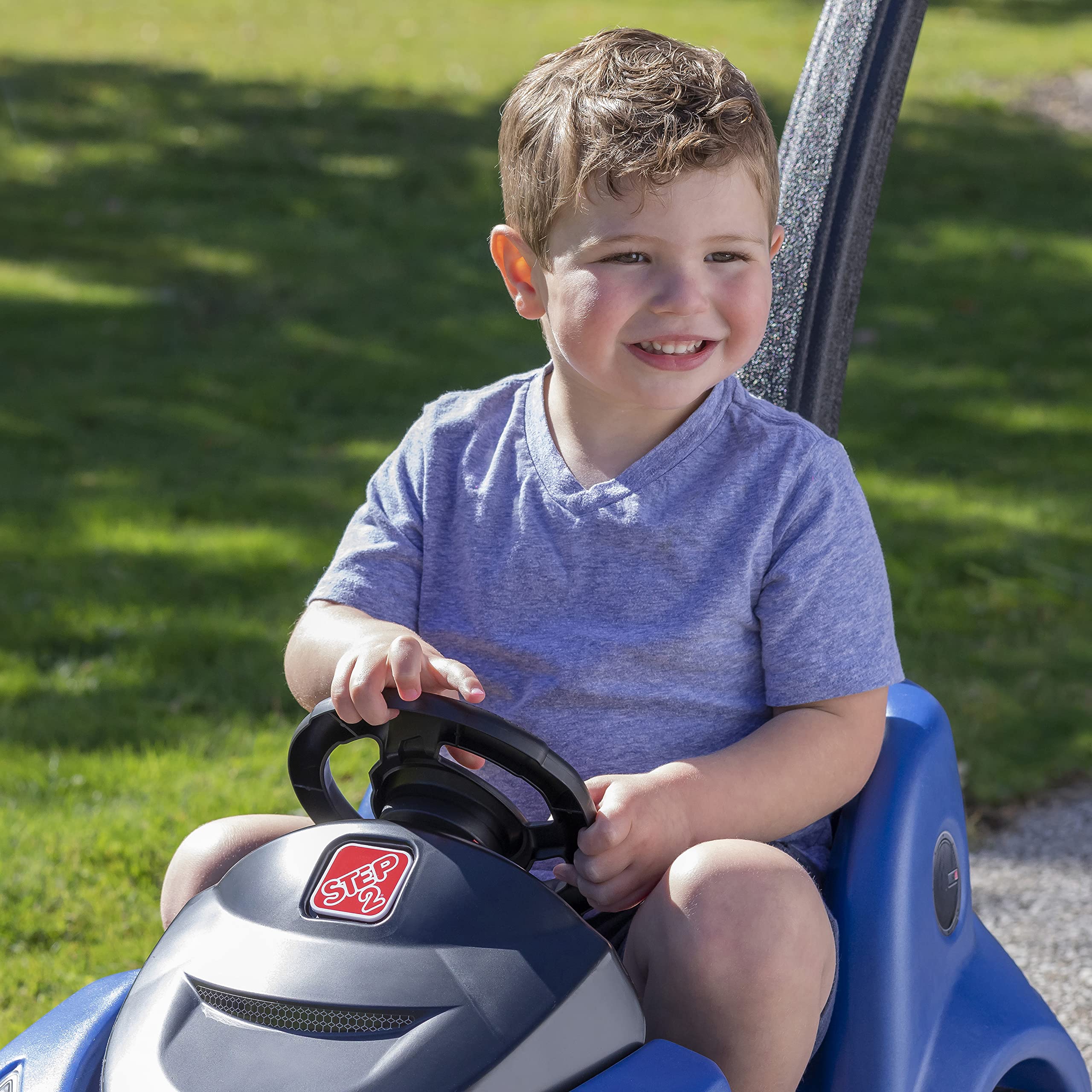 Step2 Push Around Buggy GT Kids Push Car, Ride On Toy, Stroller Substitute, Includes Seat Belt & Horn, Made of Durable Plastic, Max Weight 50 lbs., For Toddlers 1.5-3 Years Old, Pink