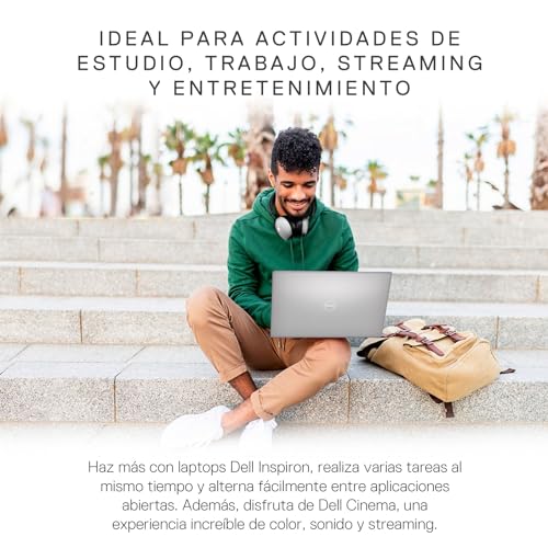 Dell Laptop Inspiron 3520 15.6" Full HD, Intel Core i3, 8GB, 256GB SSD, Windows 11 Home, Español, Plata. Incluye Backpack y Mouse inalámbrico