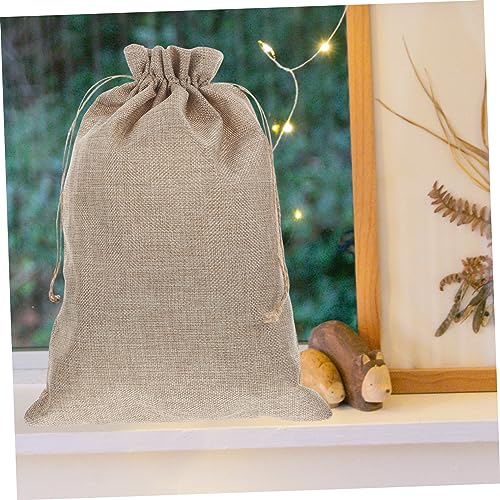 COHEALI Drawstring Bags Small 10Pcs gift bag Drawstring Bags For Gifts Large Drawstring Bags Drawstring Bags Bulk Convenient Bags Christmas rope comb cloth bag 35c Cotton linen
