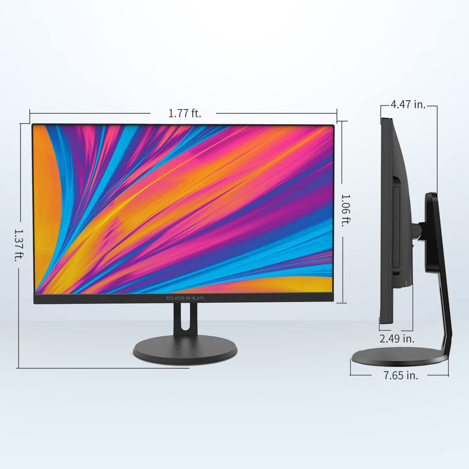 EUISHIHUA 24” Computers, i5 Quad-Core Desktop Computer with Camera, 8G Ram 512G SSD IPS HD Display, WiFi Bluetooth for Home Entertainment Business Office