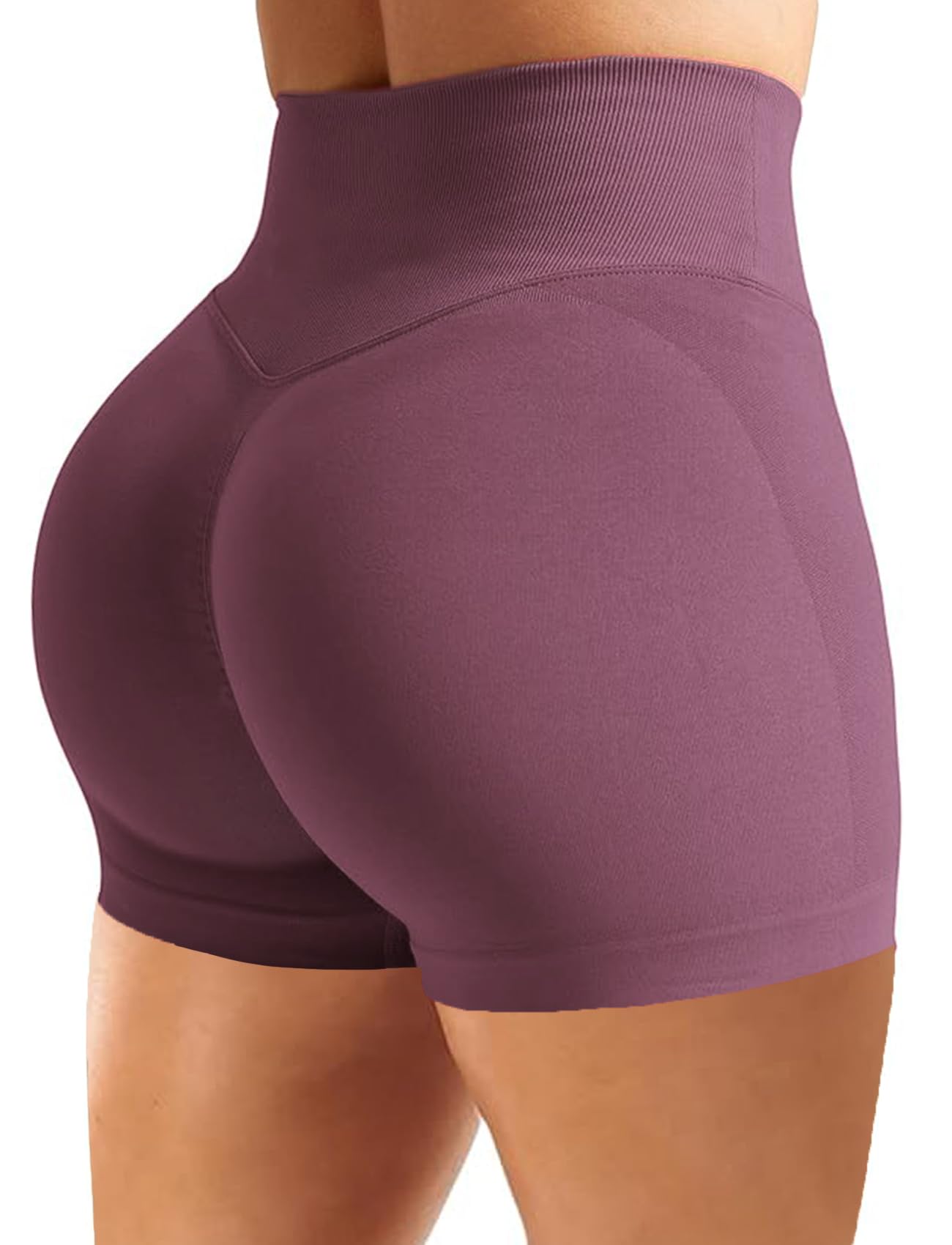 CHANGEZOE Women Butt Scrunch Workout Shorts Seamless High Waisted Amplify Gym Yoga Athletic Booty Shorts M