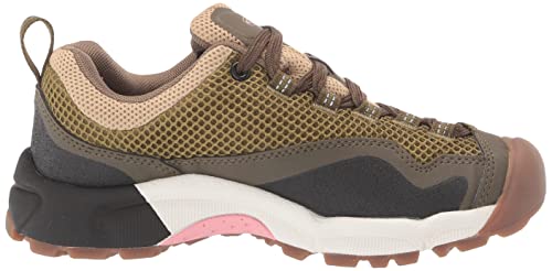 KEEN Women's Wasatch Crest Vent Breathable Hiking Sneakers, Olive Drab/Pink Icing, 7