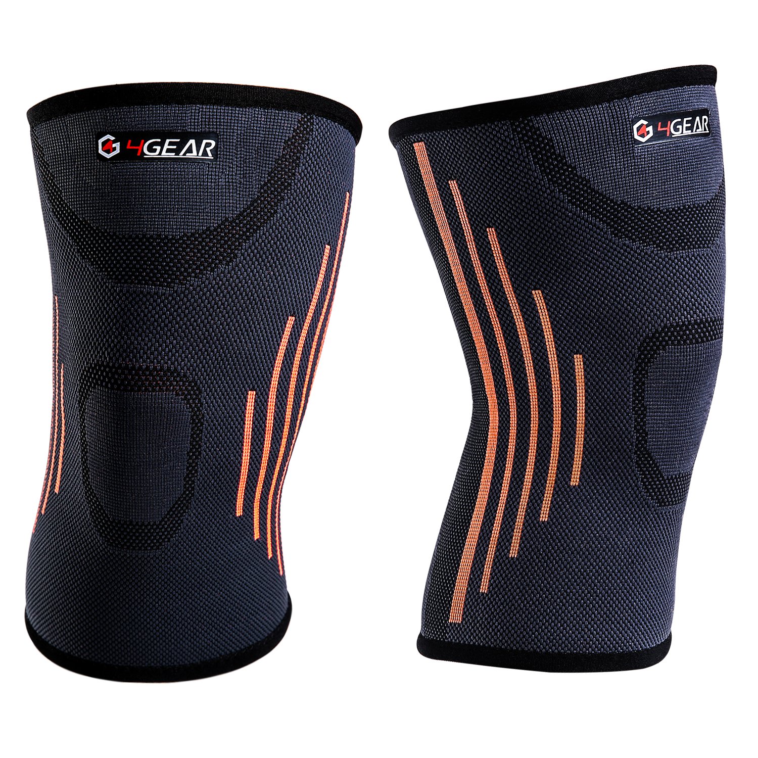 Compression Knee Sleeves – 2 pack – Knee Supports for Running, Jogging, Meniscus Tear, Arthritis, Injury Recovery, Joint Pain Relief and Sports (Large)