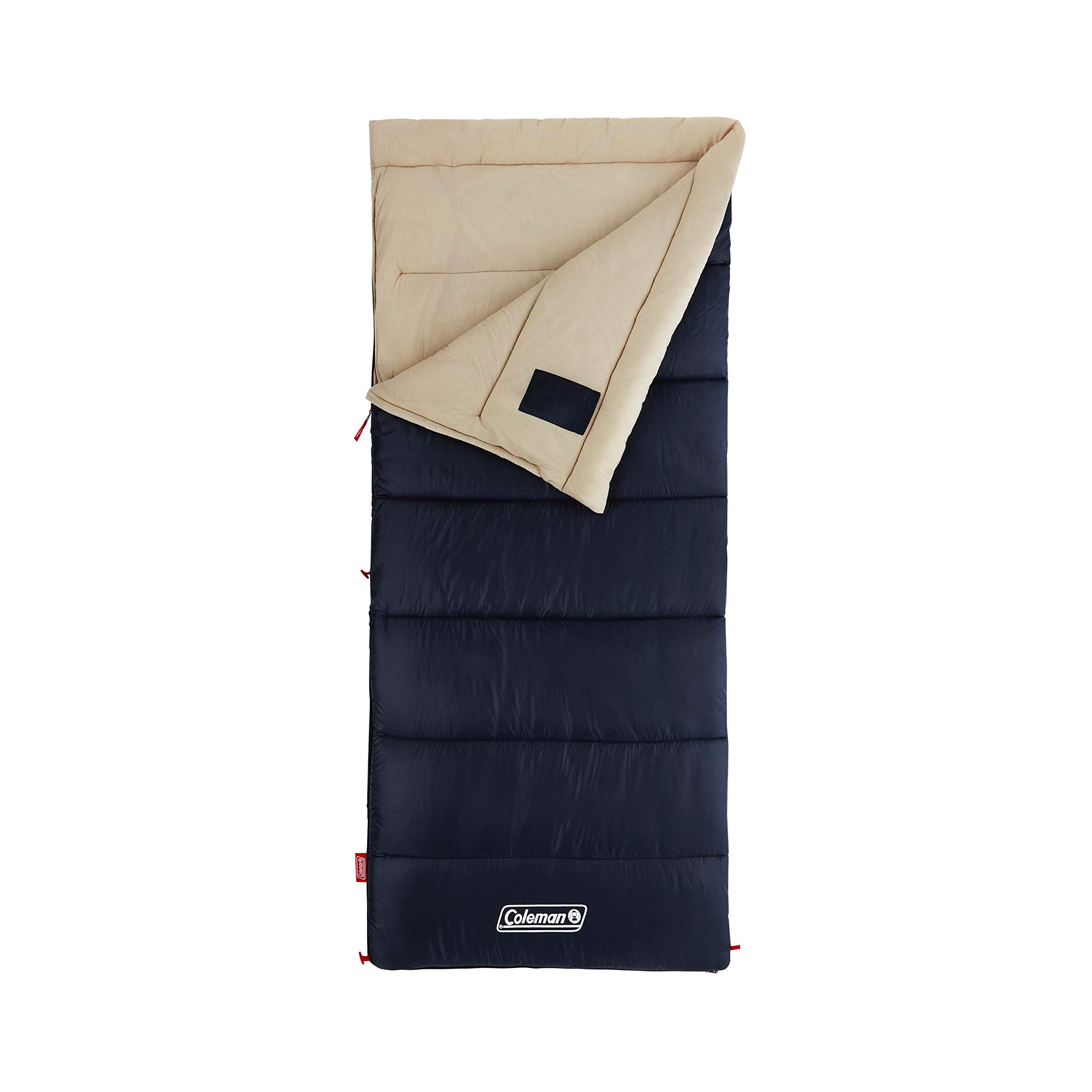 Coleman Autumn Glen Sleeping Bag, 30°F/40°F/50°F Lightweight Sleeping Bag for Adults, No-Snag Zipper with Stuff Sack Included, Machine Washable for Easy Cleaning