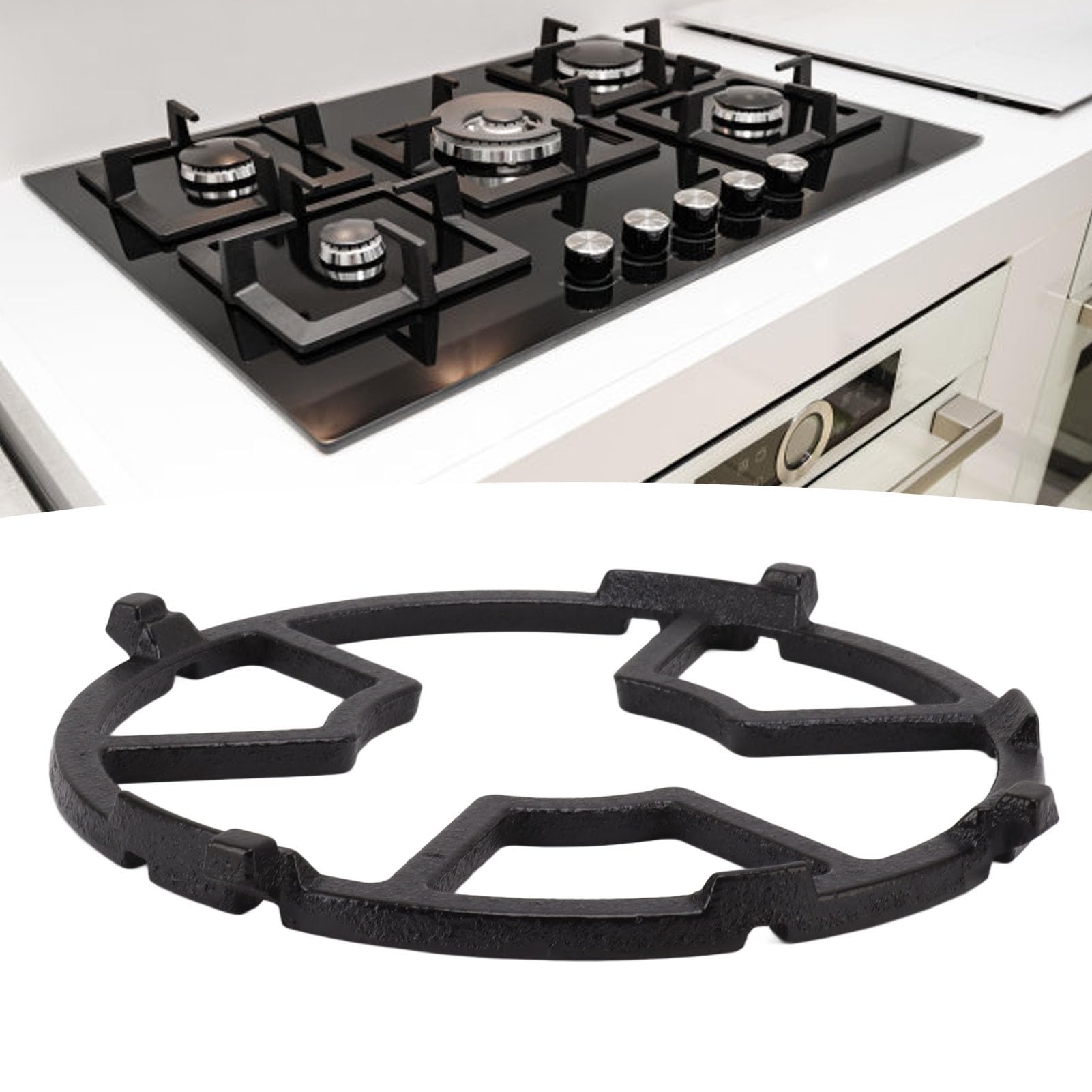 Cast Iron Wok Support Ring, Cast Iron Wok Rack Universal Non Slip Gas Stove Work Ring for Kitchen Gas Cooktop Pot Rack Stove Rack Ring Pan Holder Stand, Gas Stove Rack Accessories