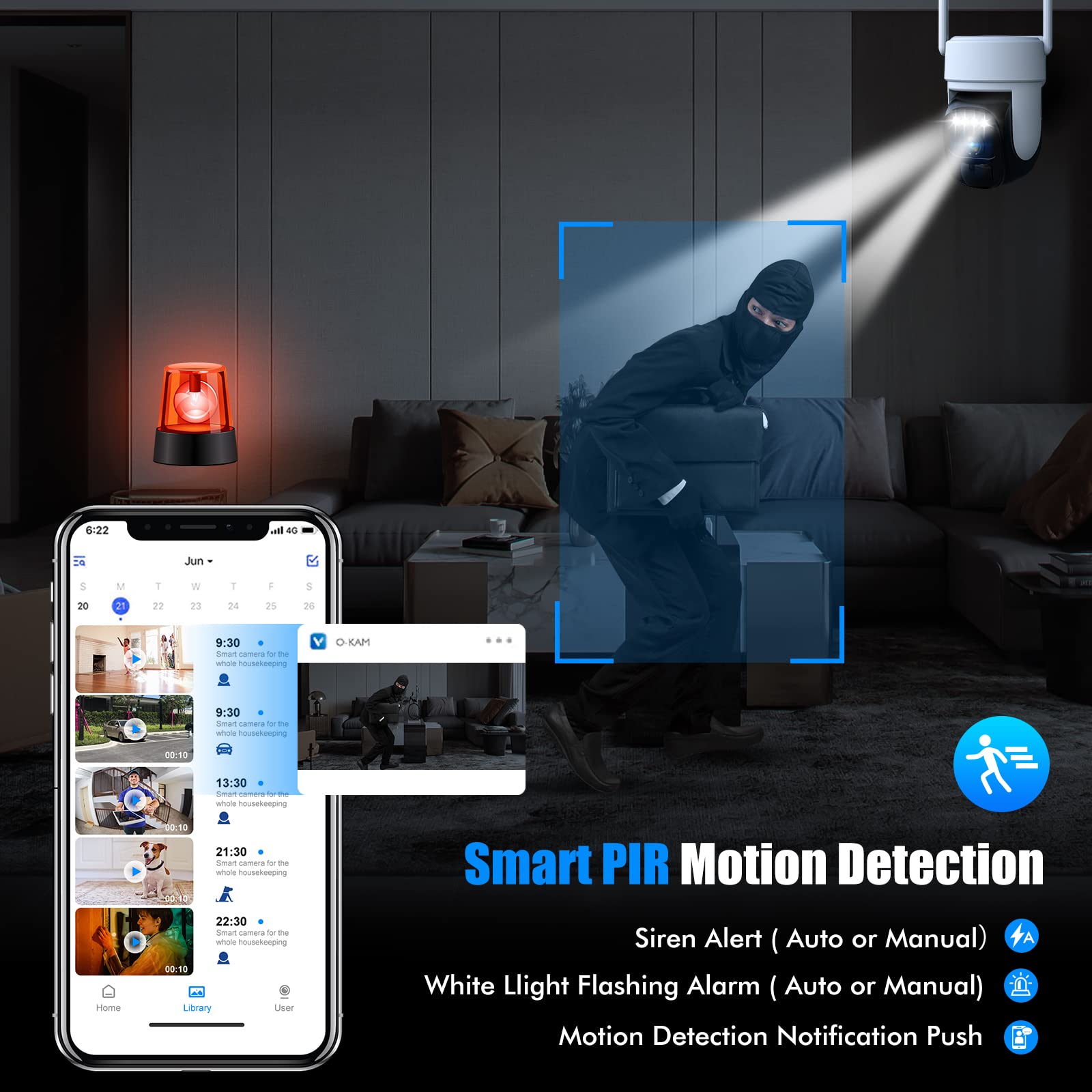 Hawkray Solar Security Cameras Wireless Outdoor ，2K 360° View Pan Tilt Low Power Consumption WiFi Security Cameras with AI Motion Detection, Two-Way Audio,Color Night Vision