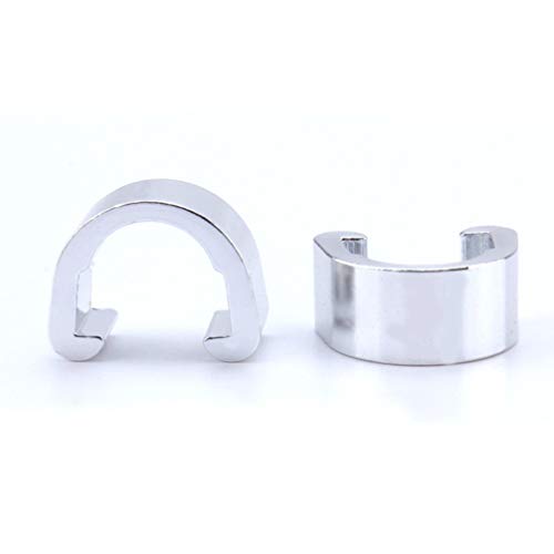CLISPEED 10pcs MTB Bike Road Bicycle C-Clips Clamp Housing Hose Guide for Brake Derailleur Shift Cables (Silver)