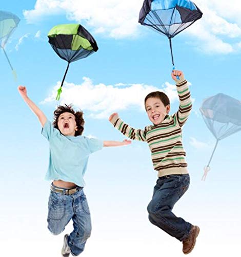 PGXT Parachute Toy, Tangle Free Throwing Army Toy Parachute, Outdoor Children's Flying Toys, No Battery nor Assembly Required (4 Pieces Set) (A)