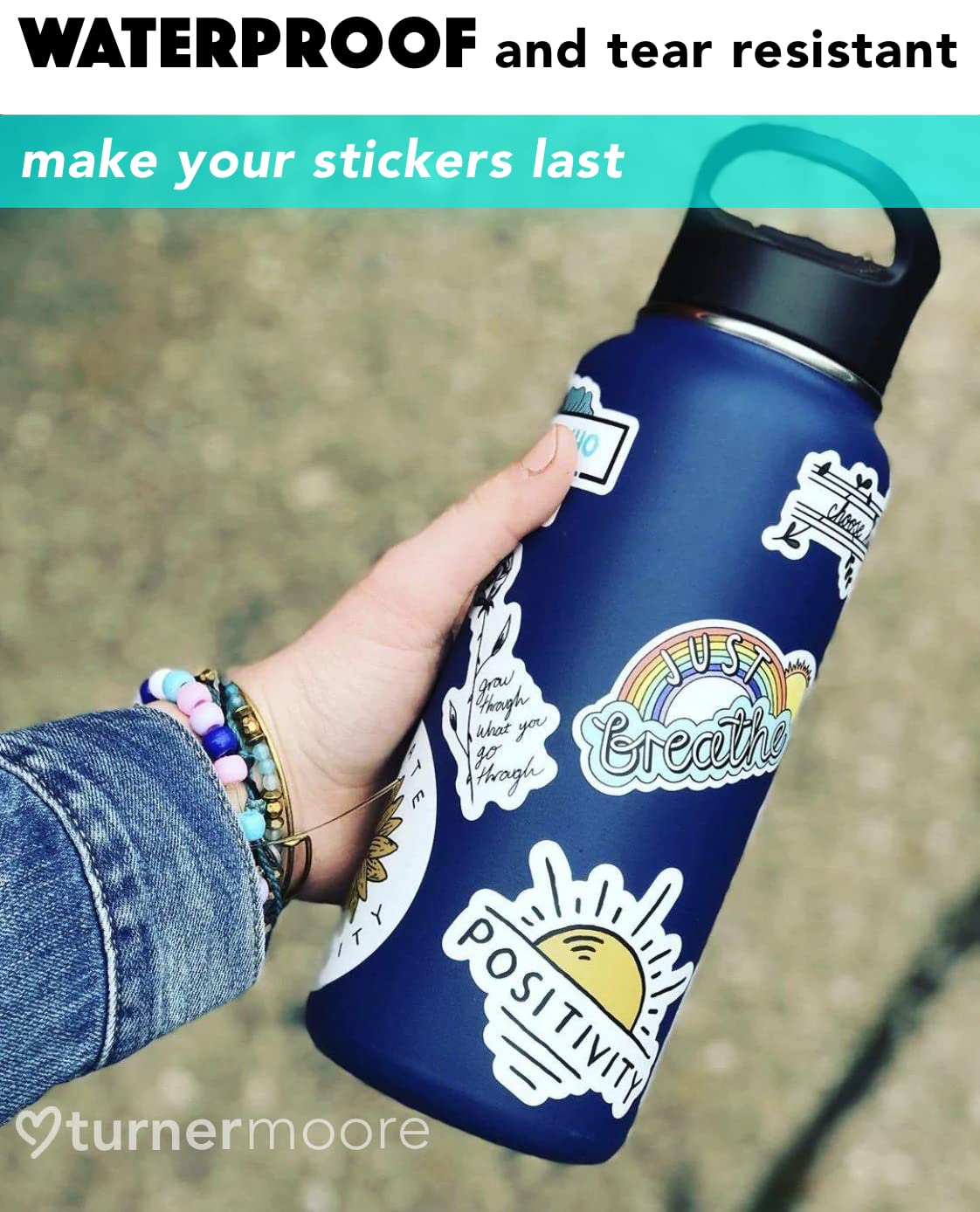 Matte Clear Vinyl Laminate for Stickers 12" x 15FT Matte Clear Laminate Roll Self-Adhesive for Cricut, Laminate Stickers Waterproof, Cricut, Stencils by Turner Moore Edition (Matte Sticker Laminate)