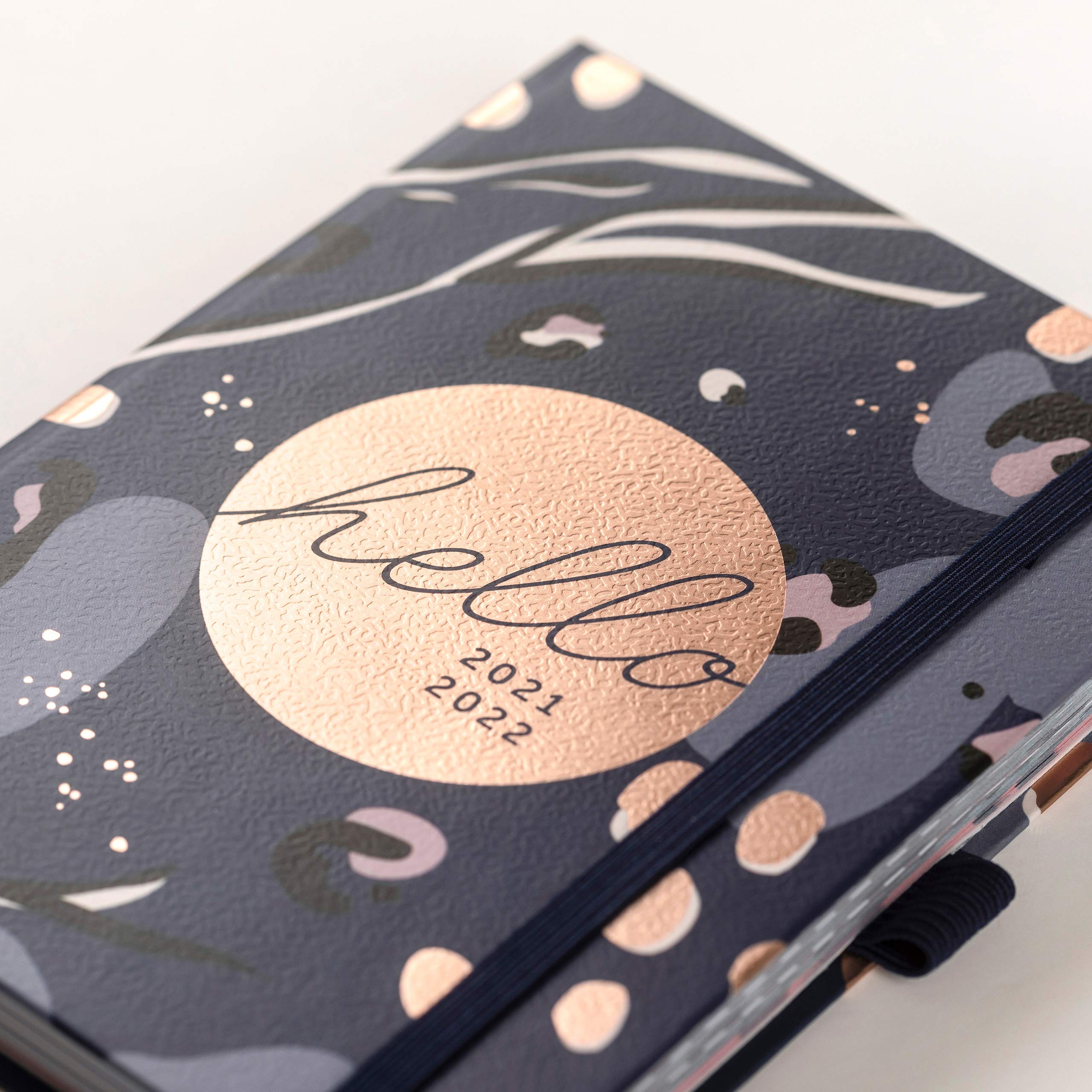 Busy B Mid-Year to Do Diary August 2021 - August 2022. Navy A6 Week to View Planner with Pen Holder, Elastic Closure and Storage Pockets 2021/22 Navy