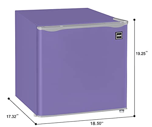 RCA RFR160-Purple Fridge, 1.6 Cubic Feet, Perfect for Skincare, Foods, Medications-Purple