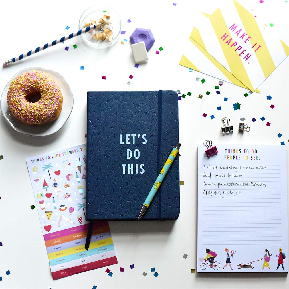 Busy B Undated Planner - Navy Faux Leather Undated Diary