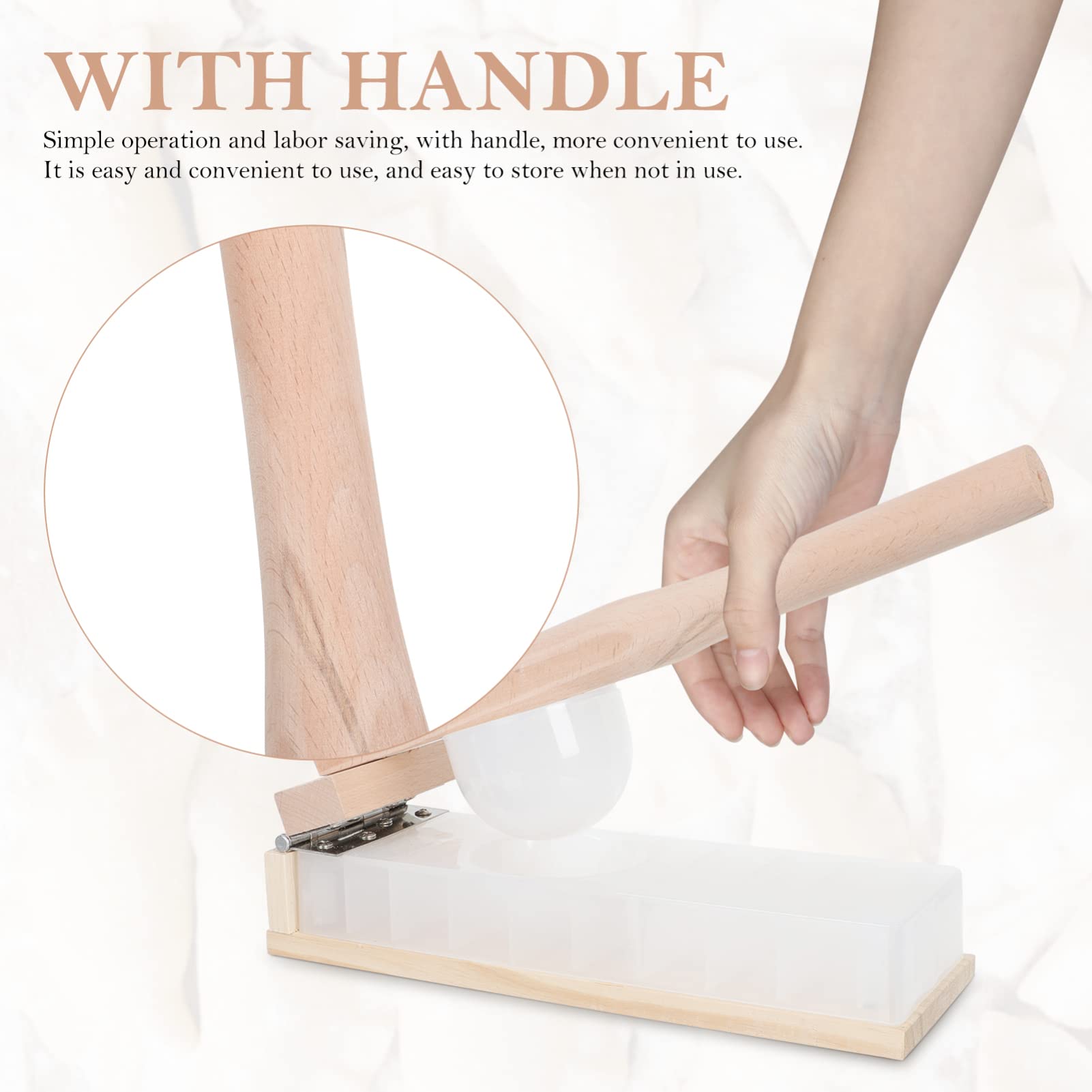 GANAZONO Wooden Tortilla Press Dumpling Skin Maker Rotis Press Dough Presser Pastry Press Maker Baking Tool for The Qingming Festival Home Kitchen Tool (36x10cm)