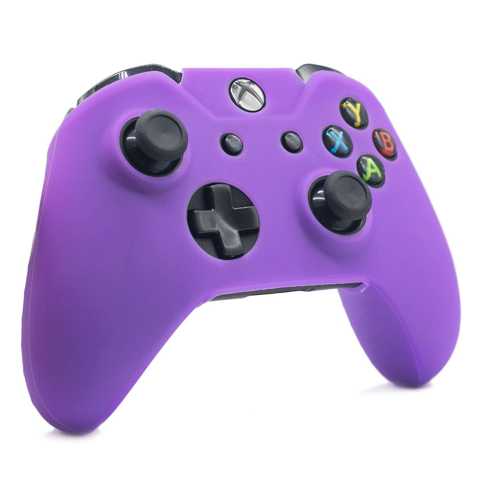 BRHE Cute Skin Cover for Xbox One/Series X/S Controller Anti-Slip Silicone Grip Protective Case Accessories Set Wireless/Wired Gamepad Joystick with 2 Cat Paw Thumb Grips Caps (Purple)