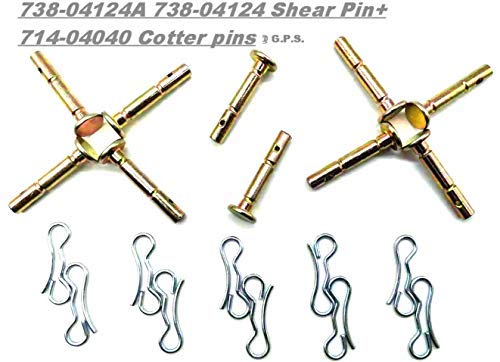Gavin parts shop 738-04124A Shear Pins & 714-04040 Cotter Pins for MTD Cub Cadet Snow Blower 10 Set (0.25" x 1.5")