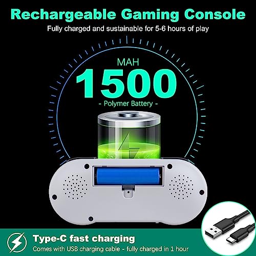 SF2000 Retro Handheld Game Console - Built in 6180+ Classic Video Games,3.0 inch IPS Screen, Supports External TF Card, 2.4G Wireless Handles, AV Output Plug & Play 4K Game Console…