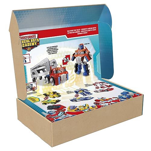 Transformers Playskool Heroes Rescue Bots Academy Road Rescue Team Trailer 4-Pack Converting Toy