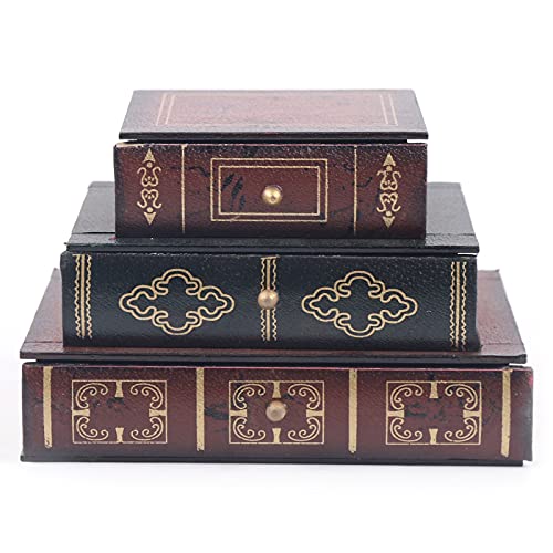 Gdrasuya10 Retro Jewelry Organizer Box Multi-Purpose Jewelry Display Storage Holder Case Desk Organizer for Necklace Earrings Bracelets Rings