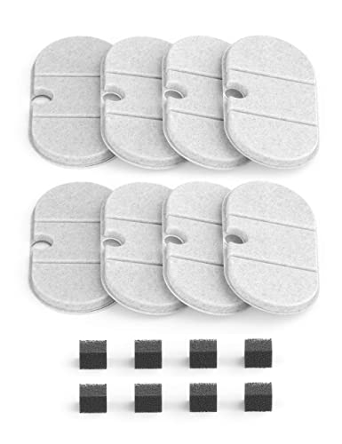 PETLIBRO 8 Packs Replacement Filters for Capsule Cat Water Fountain PLWF002, 4 Months Set of Replacement Filters for Ultra Quiet Pet Water Fountain