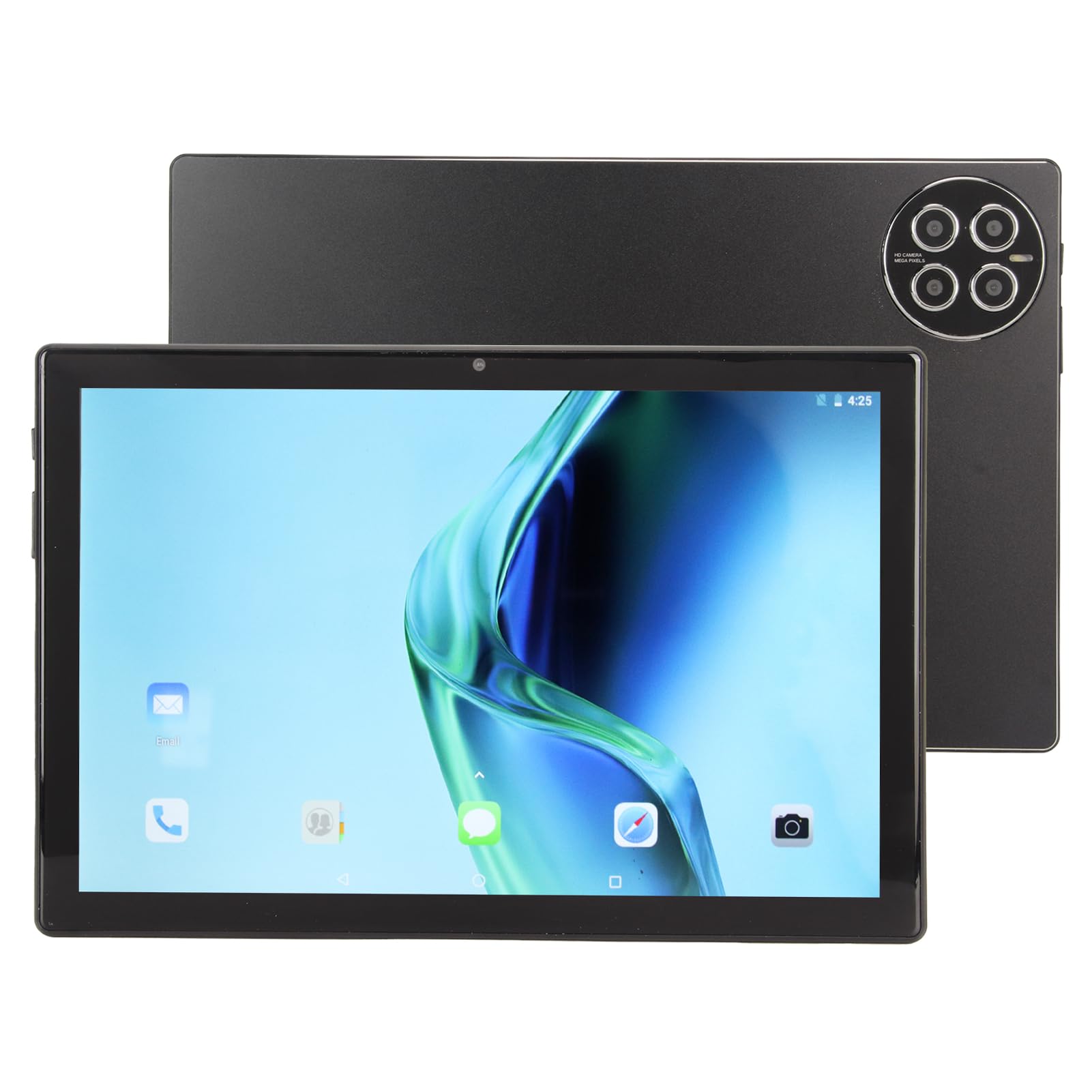 DAUERHAFT WiFi Tablet, 5G WiFi Octa Core 10.1 Inch Dual SIM Dual Standby Smart Tablet 8GB RAM 128GB ROM for Studying for Game (Orange)
