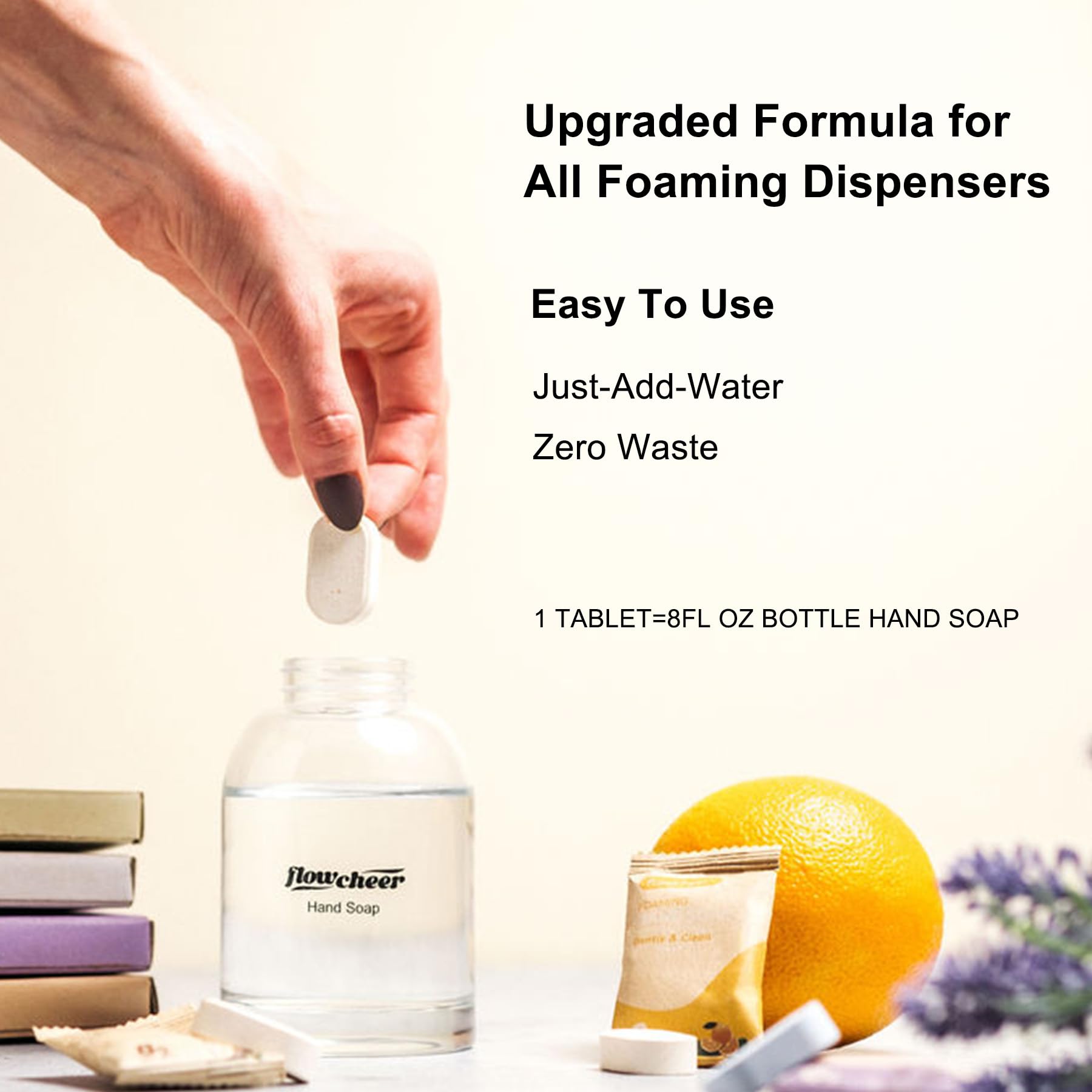 flowcheer Foaming Hand Soap Tablet Refills-12 pack Makes 96 fl oz (12 x 8 fl oz Bottles)-Variety Fragrance Soap Refills Tablets for Using With Foaming Hand Soap Dispenser(Not Included) Only
