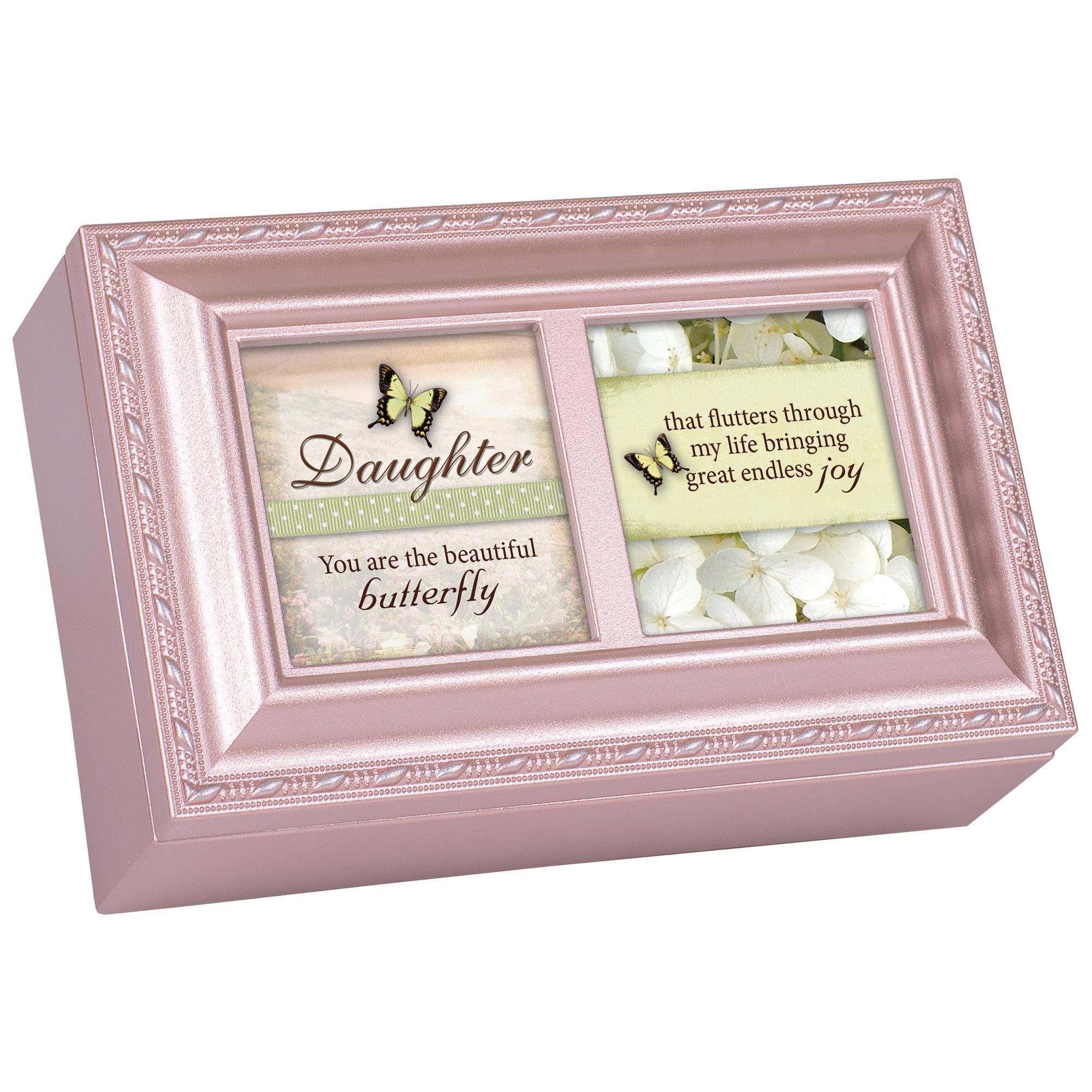 Cottage Garden Daughter You Give Me Joy Pink Petite Traditional Music Box Plays Unchained Melody