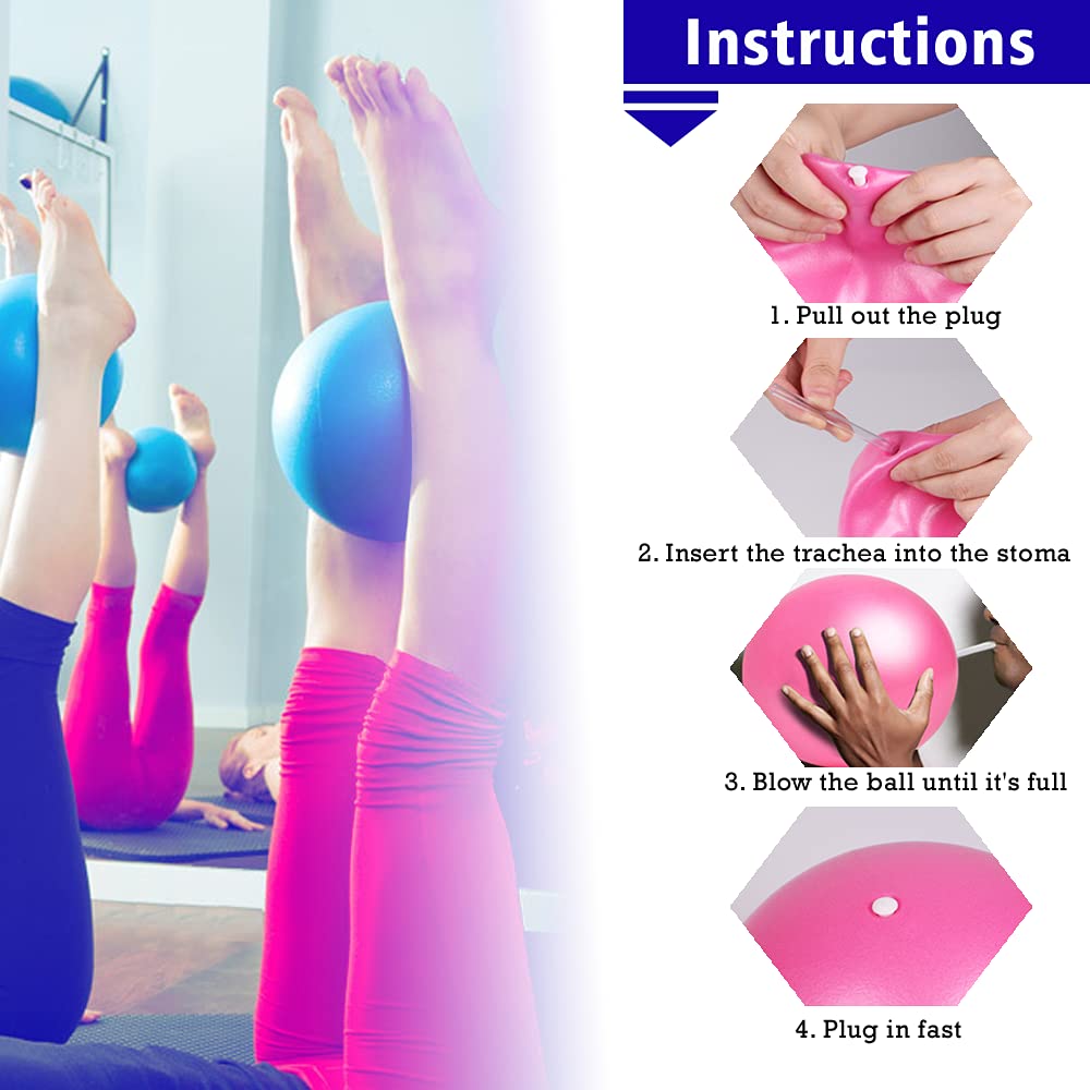DOAMSY Mini Exercise Ball,13 Inch Small Pilates Ball,Yoga Ball,Pilates,Yoga,Core Training and Physical Therapy,Improves Balance(Home & Gym & Office)
