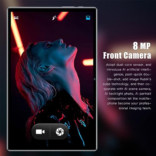 DAUERHAFT Tablet PC, 100-240V 10.1 Inch Tablet Support Fast Charging Octa Core Processor 5G WiFi 8MP Front 16MP Rear with Keyboard for Android 12.0 for Travel (US Plug)