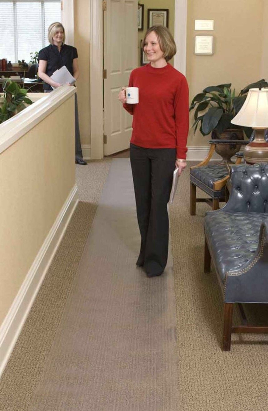 Clear Plastic Runner Rug Carpet Protector Mat Ribbed Multi-Grip (Clear Plastic, 26" in x 60" in)