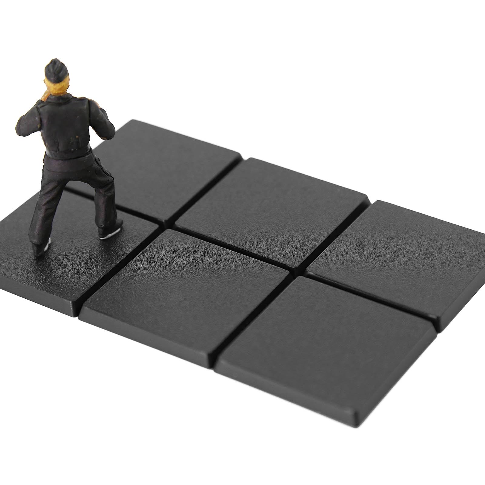 Evemodel Model Square Bases Plastic Black for Wargame Tabletop (30 * 30mm-40pcs)
