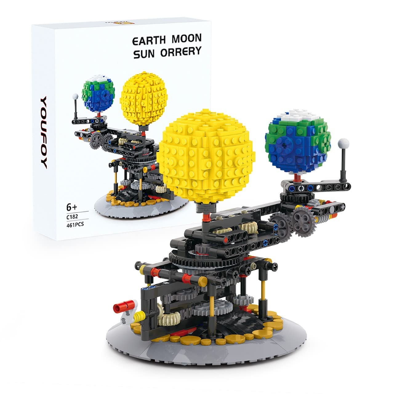 Solar System Model Earth, Moon and Sun Building Sets,Educational Learning Toys for Kids, Space Explorers Building Set, STEM Building Toys, Valentines Day Gifts for Kids or Friends (461 PCS)