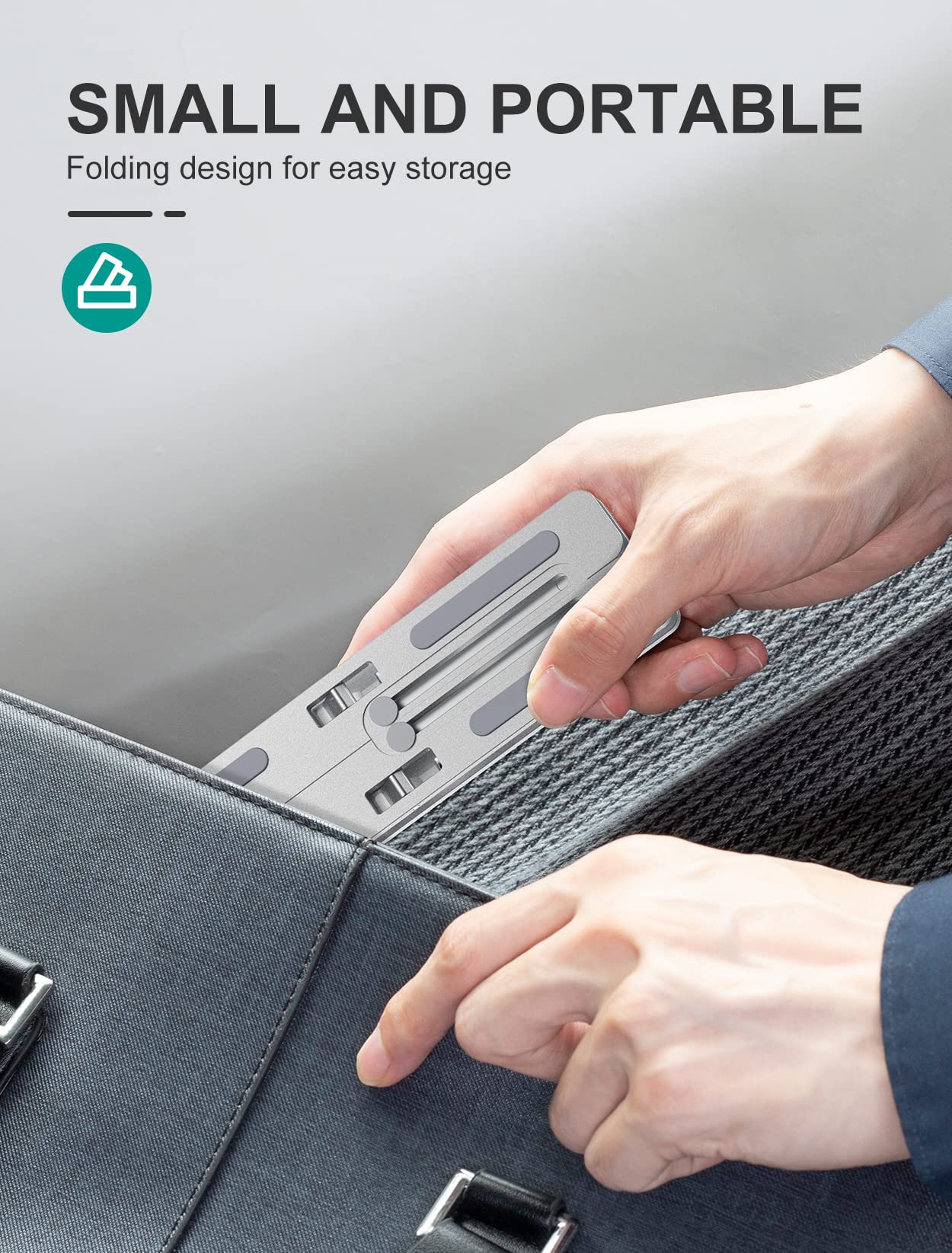 COMSOON Laptop Stand, Adjustable Portable Laptop Holder for Desk, Cooling Aluminum Ventilated Notebook Riser Compatible with MacBook Air Pro, Dell XPS, More 10-15.6 inches PC Computer, Tablet, iPad