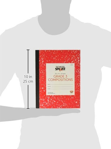 School Smart Skip-A-Line Composition Books - Grade 3, 50 sheets, Red