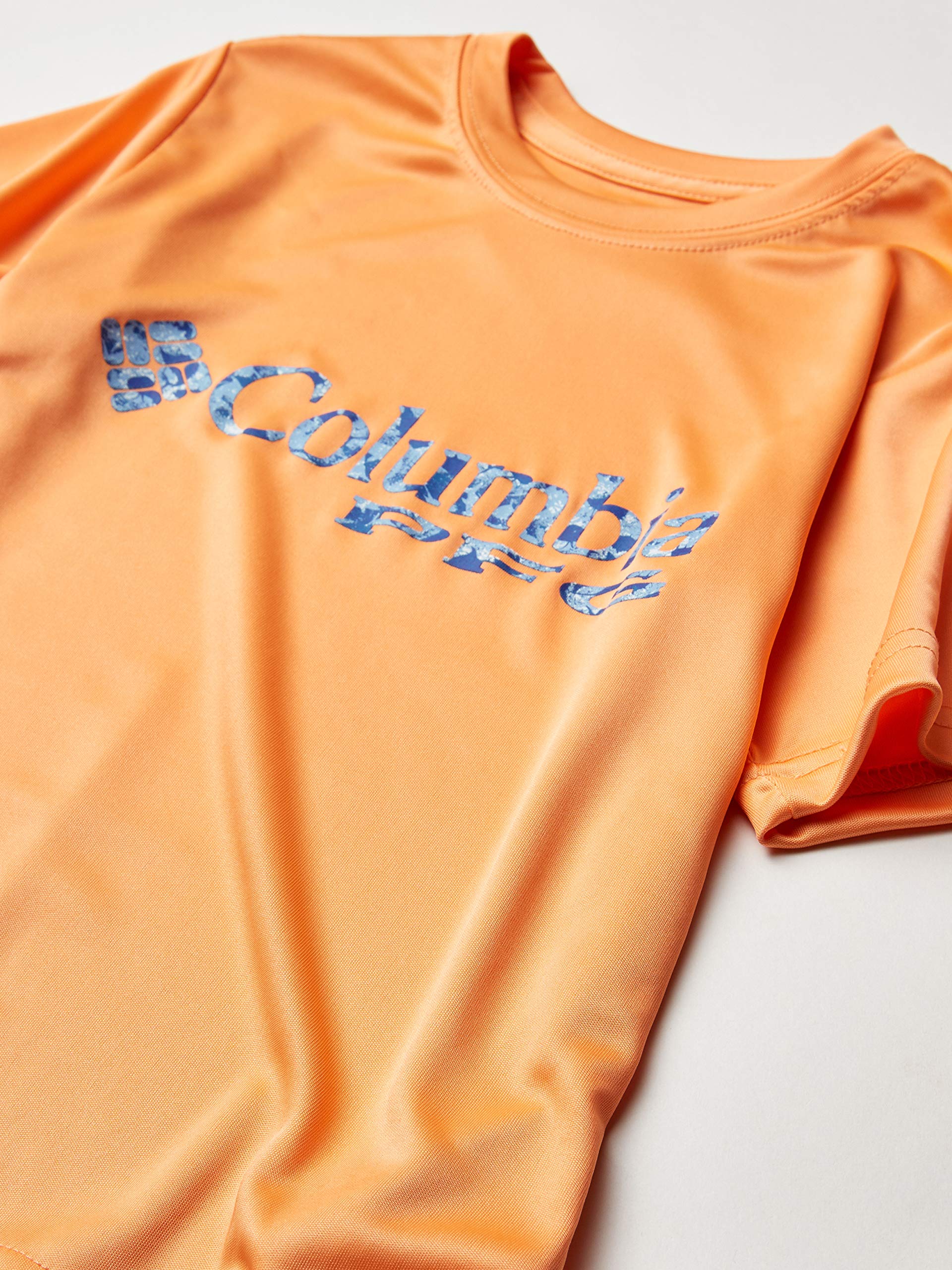 Columbia Kids & Baby Big Boys PFG Printed Logo Graphic Tee, Bright Nectar Treatment, Large