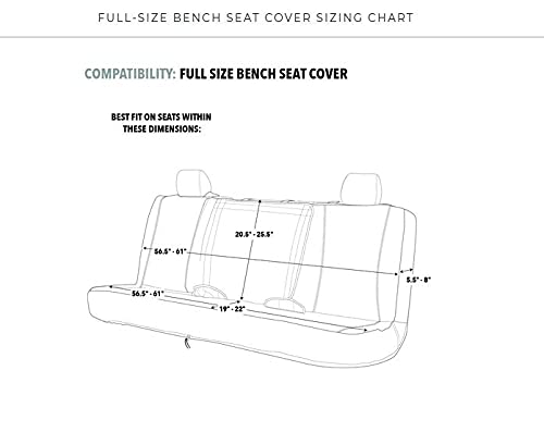 Browning Universal Front and Bench Seat Covers, Water Resistant for Car, Truck, and SUV, Buckmark (Mossy Oak Break-Up Country), Single, Full Size Bench