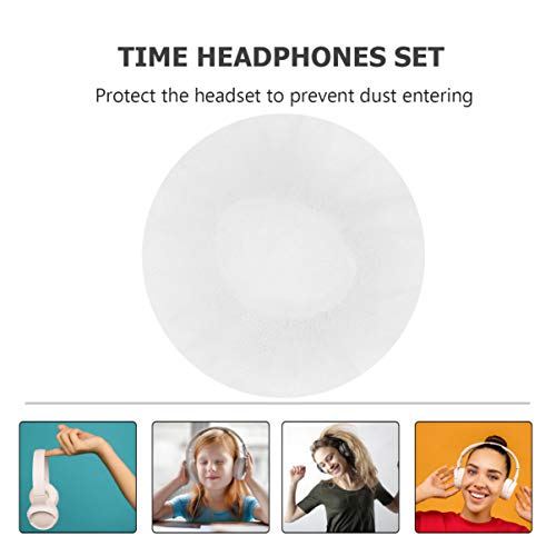 Healifty Headphone Covers 50pairs Sleeve Disposable Ear Most Stretchy Woven Nonwoven Headphones for Non- on Fit White Earpad Sweatproof Cover, Protector Earpads Covers Headphone of