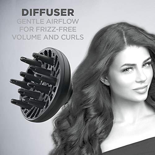 Conair 1875 Watt Cord Keeper Hair Dryer, Black - Amazon Exclusive