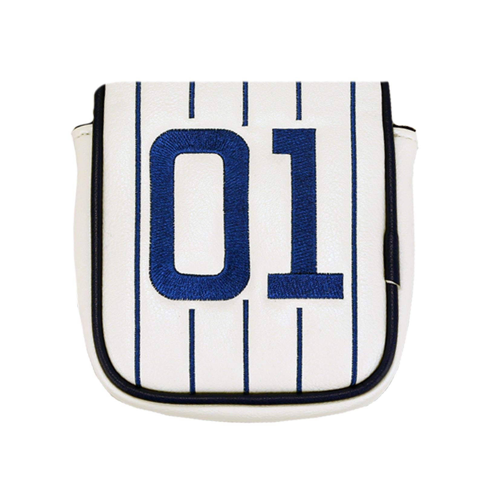 CMC Design Custom Chicago Stripes Embroidered Golf Mallet Head Cover - Glove Soft Lining - Design Elements Include Applique and Embossing - Great Fit for Any Club as Golf Head Covers, Putter Cover