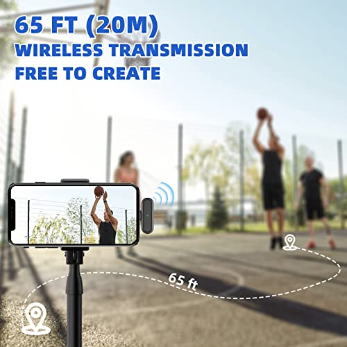 BYbrutek Wireless Lavalier Microphone for iPhone Video Recording Podcast, Lapel Mini Microphones with Portable Charging Case