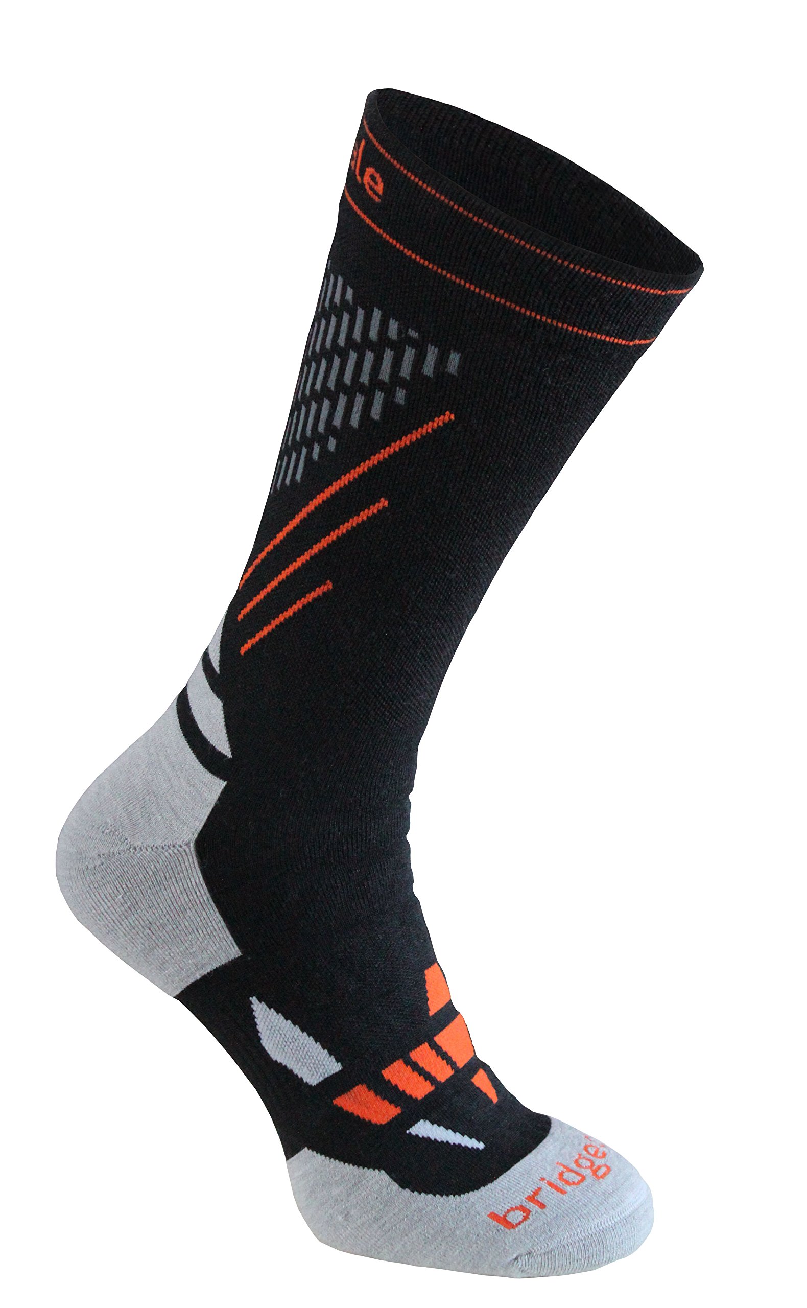 Bridgedale Men's Nordic Race Merino Endurance Socks, Large, Black/Stone